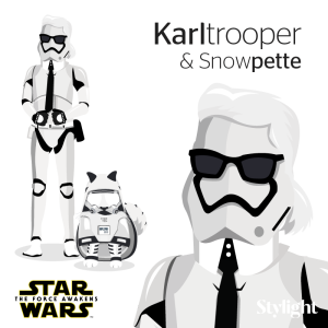 Karl Lagerfeld as Star Wars Stormtrooper